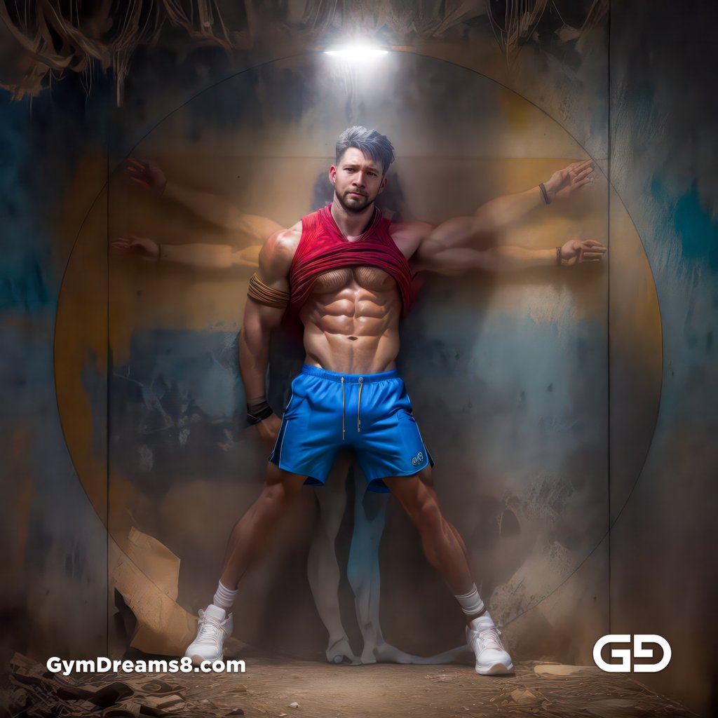 Vitruvian Man with Neptunes Pineapple